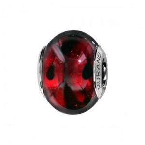 Charms Perle de Murano rouge C05037-GPerduMesAiguilles.com