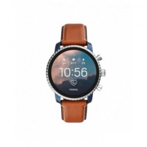 Fossil Homme Montre connectée Digitale Quartz avec Bracelet Cuir Marron ...