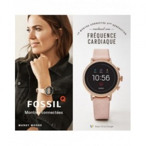 Fossil Femme Montre connectée Digital Quartz avec Bracelet Silicone ...