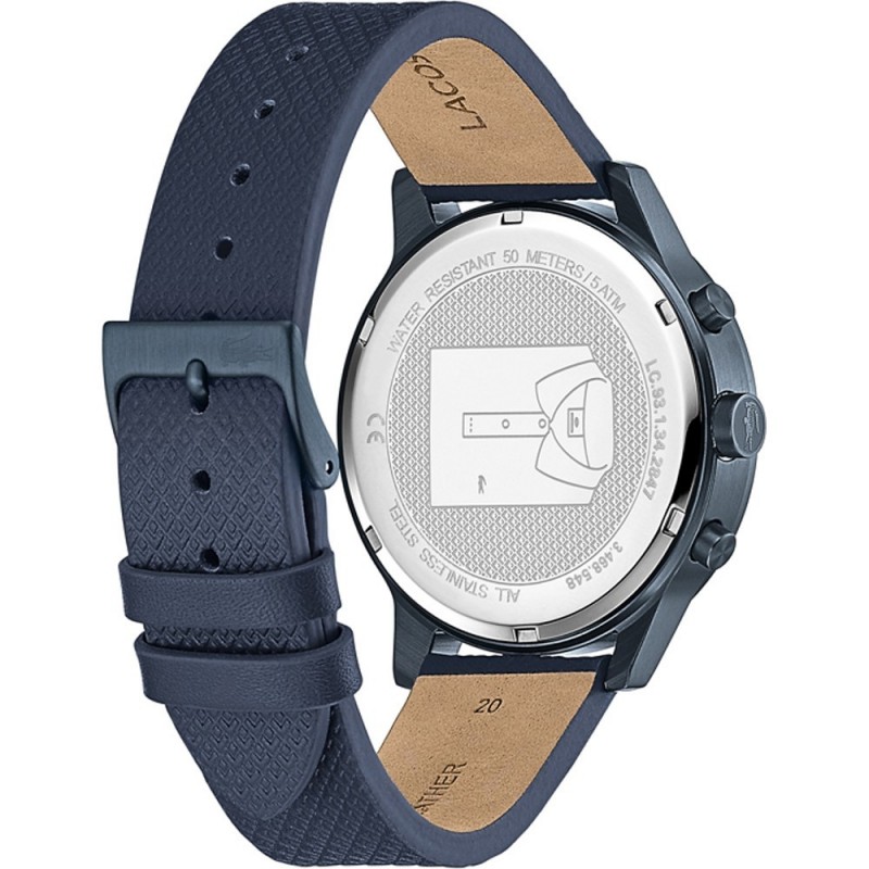 LACOSTE 12.12 Premium Montre Homme Multifonction Cuir Bleu - 2010998 ...