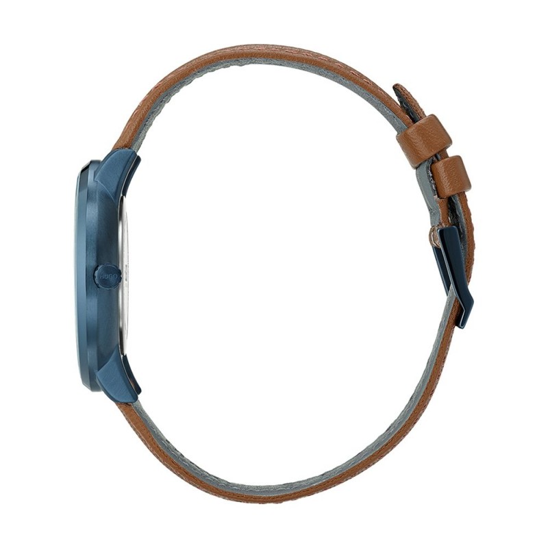 HUGO BOSS Montre Homme Business Guide Acier Cuir Marron 1530008 ...