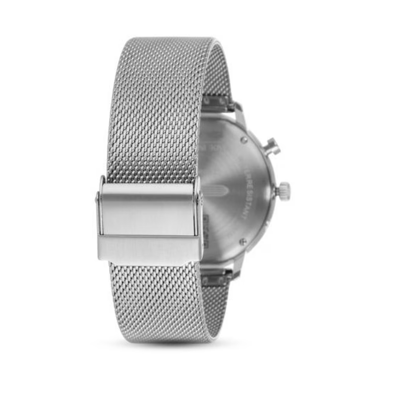 Zeppelin Hindenburg Moon Phase Montre Homme Acier Milanais 7036M-3