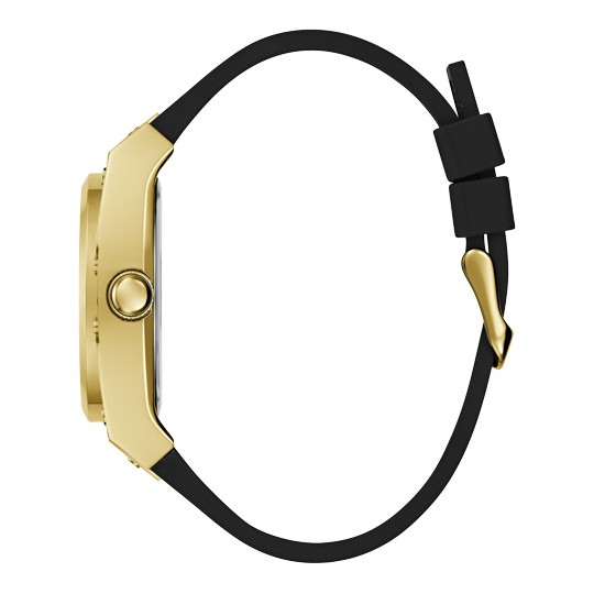 Guess Prodigy Montre Homme Multifonction Acier Doré Silicone Noir ...