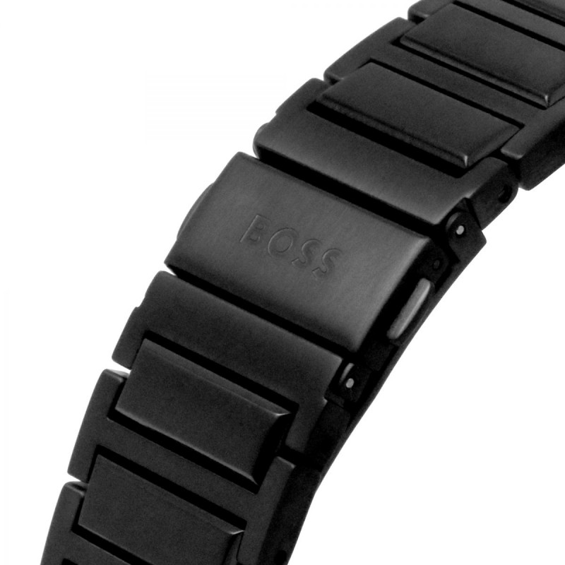 Boss Steer Montre Homme Acier Noir 1513994 - GPerduMesAiguilles.com